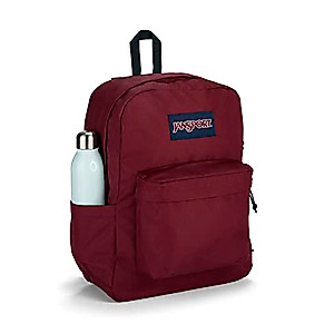 JanSport Superbreak Plus Backpack - Work, Travel, or Laptop Bookbag with Water Bottle Pocket, Russet Red