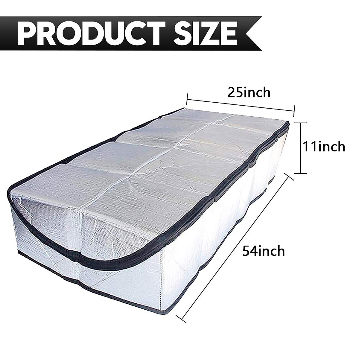 Attic Stairway Insulation Cover Energy Saving R-15.5 Class A Fireproof Attic Stairs Door Ladder Insulator Easy Installation Pull Down Tent with Zipper 25'' x 54''x 11''