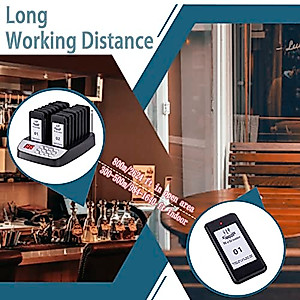 YYCALLING Restaurant Pager,Pagers for Restaurants 16 Guest Pagers,Buzzers Social Distancing, 98 Chanels with Vibration, Flashing and Buzzer for Truck