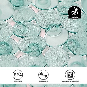 Bath Mats for Bathroom Tub 27x14 Inch,Bath Mat for Tub Feels Great on Tired Feet, Friendly Machine Washable Shower Tub Mats with 167 Big Suction Cups,Shower Mat,Bath Tub Mat, Green