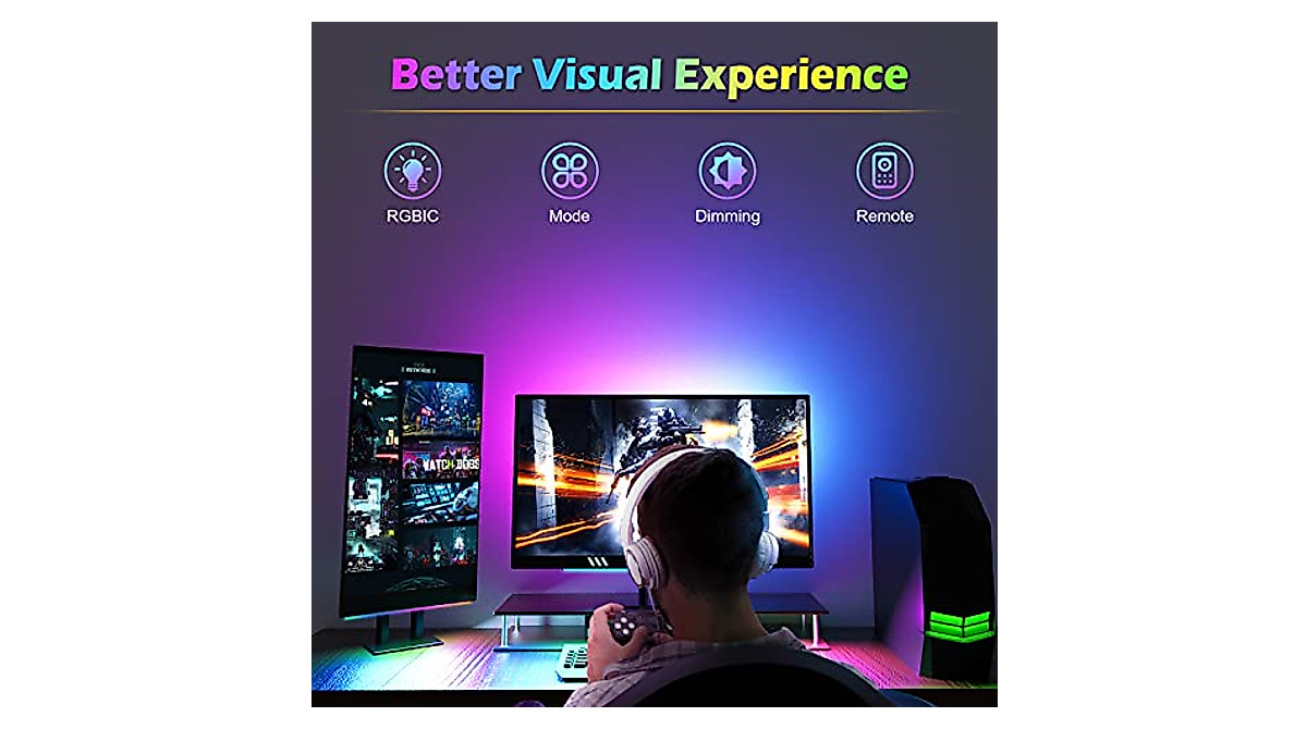 WILLED RGB Under Monitor Light Bar for Gaming Setup