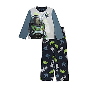 Disney Boys' Lightyear 2-Piece Loose-Fit Pajamas Set, BUZZ SPACE, 6
