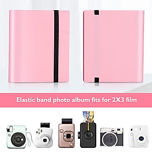 Hearoo 160 Pockets Photo Album with Colorful Stickers for Fujifilm Instax Mini LiPlay EVO Polaroid Snap SnapTouch PIC-300 Z2300 Mint Zip Instant Camera Printer (Pink)