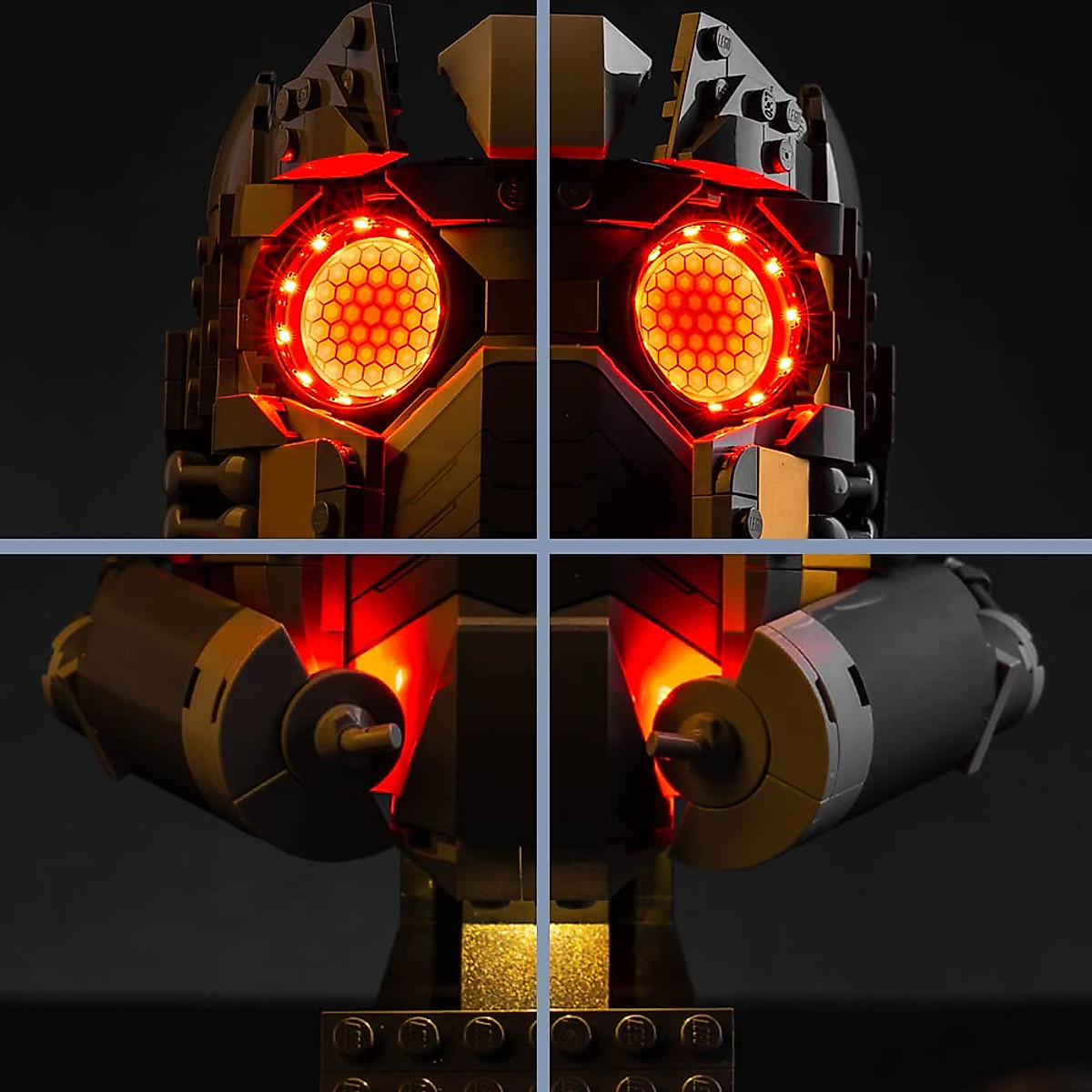 BrickBling LED Light for Lego Star-Lord's Helmet Set 76251(Lights Only), New 2023 Lighting Compatible with Lego Helmet- Light up Your Model