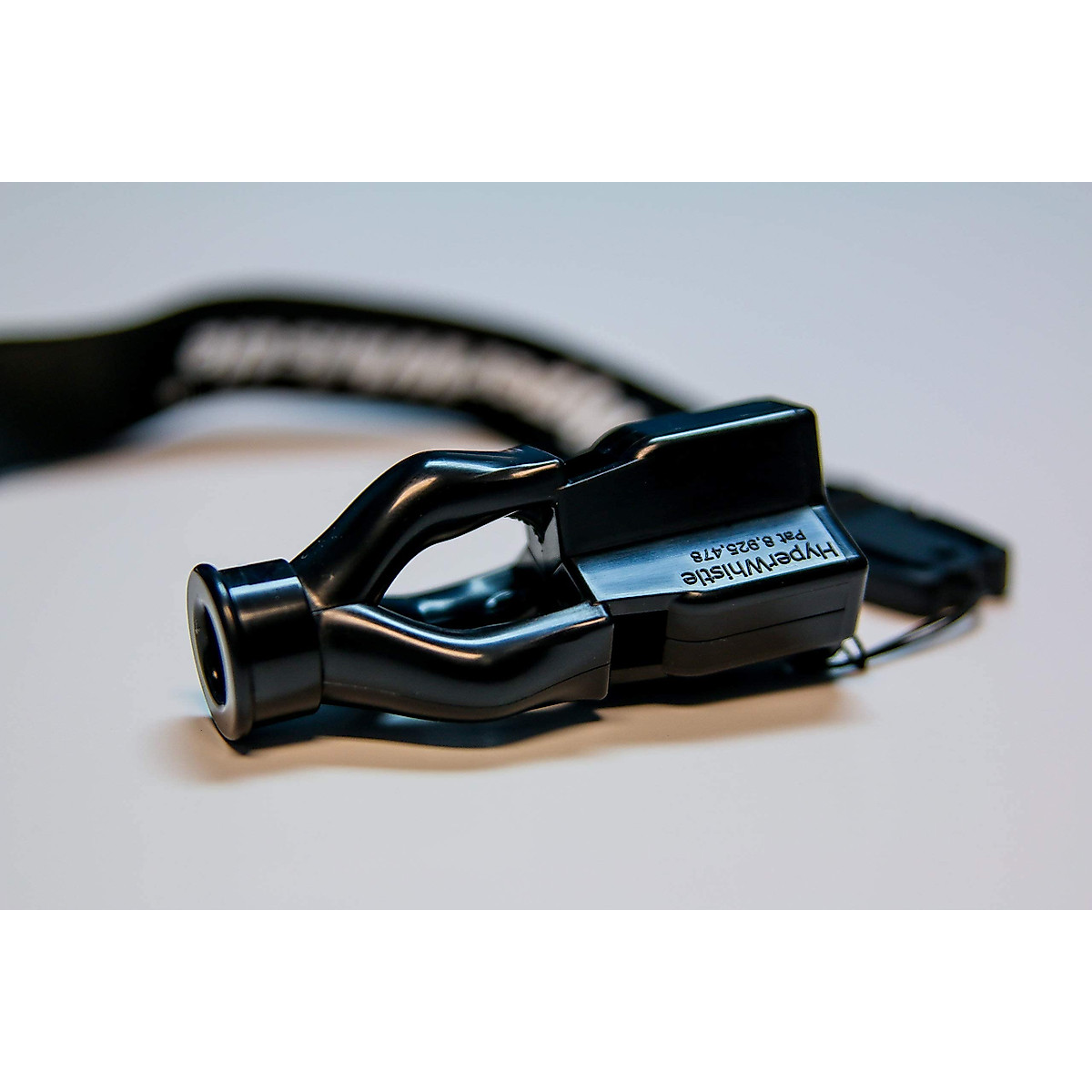 HyperWhistle The Original Worlds Loudest Whistle up to 142db Loud, Very Long Range, for Referee, Coaches, Instructors, Sports, Teachers, Life Guard, Self Defense, Survival, Emergency uses (Black)