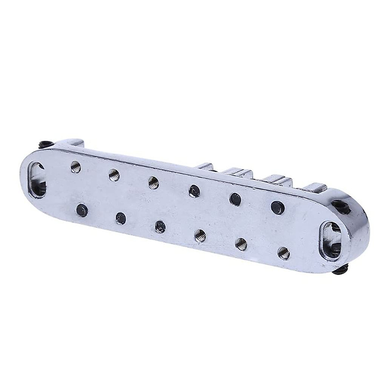 Roller Saddle Tune-o-matic Bridge Tailpiece with Studs Set Fit for ABR-1 Bridge Style Gibson Les Paul LP Electric Guitar Replacement, Chrome