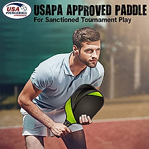 Pickleball Paddles GRM by Gonex , Pickleball Set of 2, USAPA Graphite Pickleball Racket, Lightweight Pickle Balls Equipment with 4 Balls and Portable Carry Bag