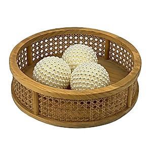 Galt International Decorative Pearl Covered Ball Orbs Bowl Filler Vases & Baskets 3.8” Diameter Set of 3 Vase Bowl Tray Filler Decor Orbs Dining Table Coffeetable Centerpiece Spheres