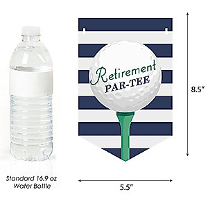 Big Dot of Happiness Par-Tee Time - Golf - Retirement Party Bunting Banner - Golf Party Decorations - Happy Retirement