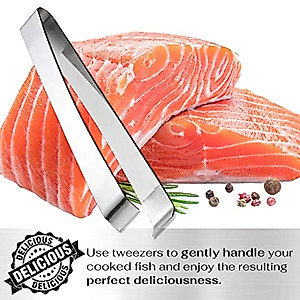 BISHOU Fish Bone Tweezer Pliers Remover Tool Made in Japan 18-0 Stainless Steel (4.1"(10.5cm))