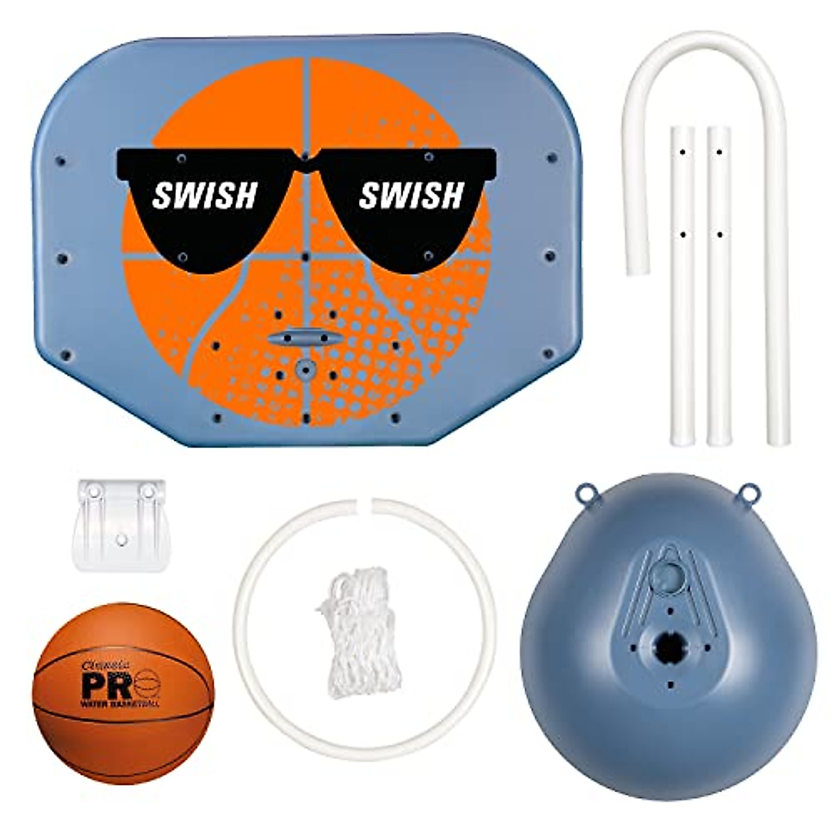 Poolmaster Pro Rebounder Poolside Basketball Game, Swish Swish, Orange
