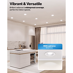 Sunco Lighting 16 Pack Retrofit LED Recessed Lighting 6 Inch, 6000K Daylight Deluxe, Dimmable Can Lights, Smooth Trim, 13W=75W, 965 LM, Damp Rated - UL Listed