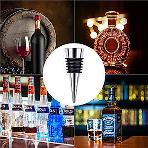 Wine Stopper, Reusable Decorative Bottle Stoppers for Kitchen, Bar, Gifts, Holiday Party, Wedding (5 Pack, Simple Style)