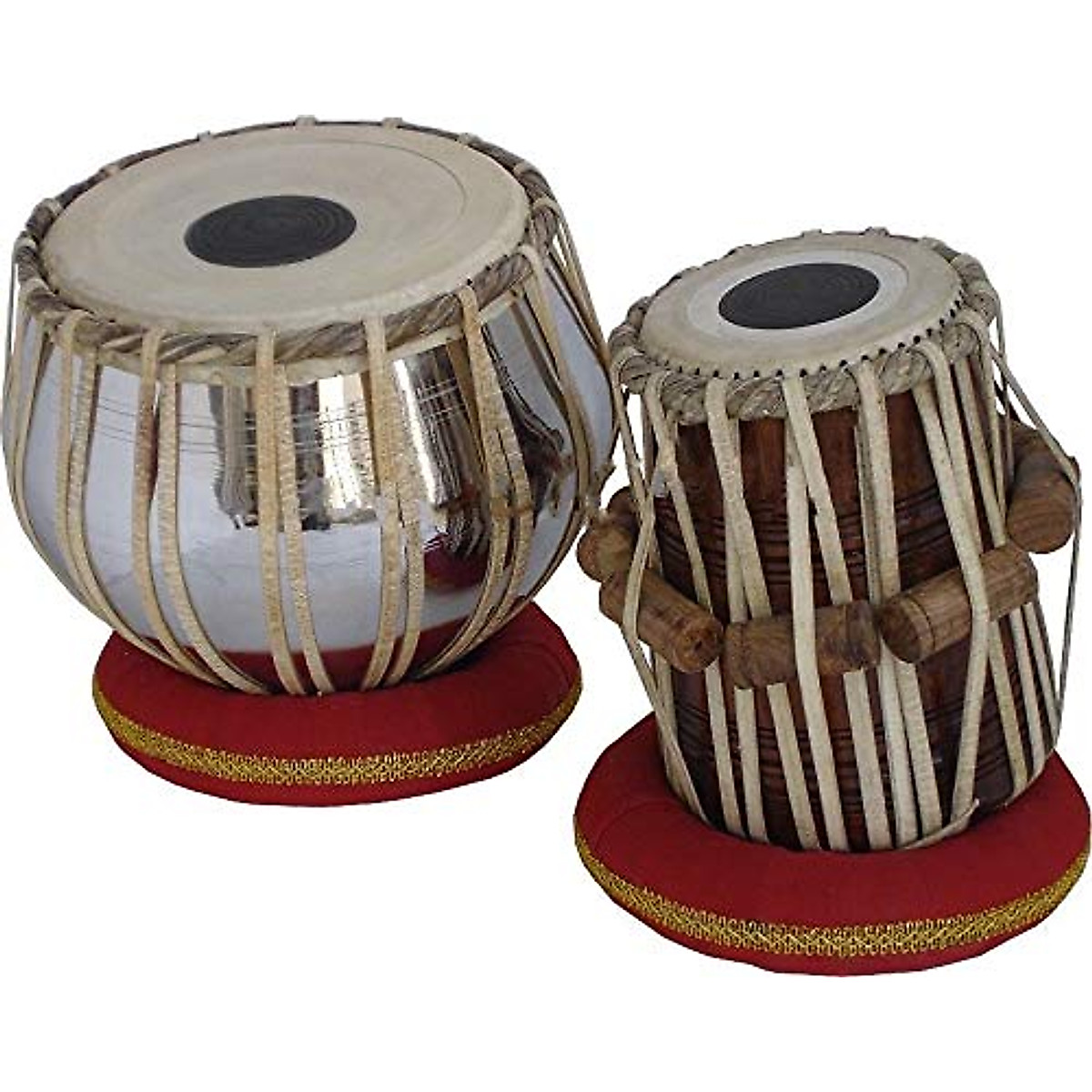 SHREYAS Student Tabla Drum Set, Basic Tabla Set, Steel Bayan, Dayan & Book, Hammer, Cushions & Cover - Perfect Tablas for Students and Beginners on Budget (PDI-IB) Tabla Drums, Indian Hand Drums