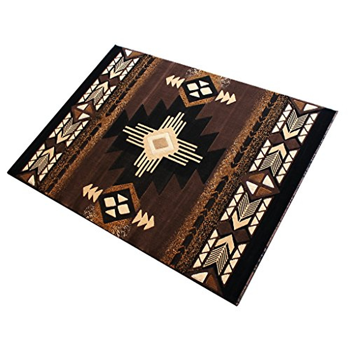 South West Area Rug 5 Feet X 7 Feet Chocolate Design C318