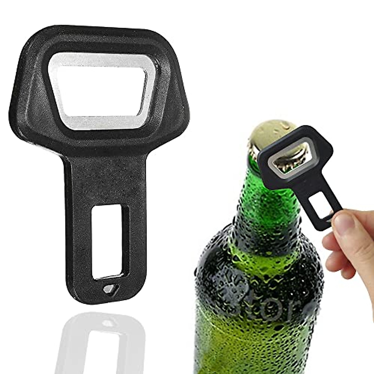 2 Pcs Flat Bottle Opener Attachable Keychain Can Opener Beer Openers for Bar Bartender Kitchen, Gift for Men Husband Dad Father Boyfriend