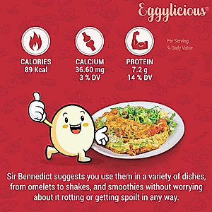 Eggylicious Whole Egg Powder, Dried Natural Protein Powder, Made from Fresh Eggs, White & Yolk mixed, Pasteurized, Non-GMO, No Additives, Used for Baking Icing,1lbs(16oz)