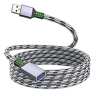 SNANSHI USB Extension Cable 25 ft, USB Extender Nylon Braided USB 3.0 Extension Cable for Webcam,Printer,USB Mouse/Keyboard, Flash Drive,USB Light