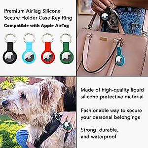 Apple AirTag Holder Keychain Apple AIR TAG NOT Included Air tag Case Waterproof Key Ring - Airtag Holder 4 Pack - Airtag Case - GPS Finder.