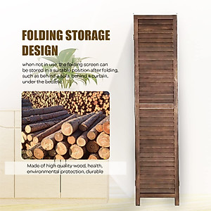 Room Divider 4 Panels, 5.75FT Wooden Room Divider Wall Folding Privacy Screens Freestanding Partition for Home Office Bedroom