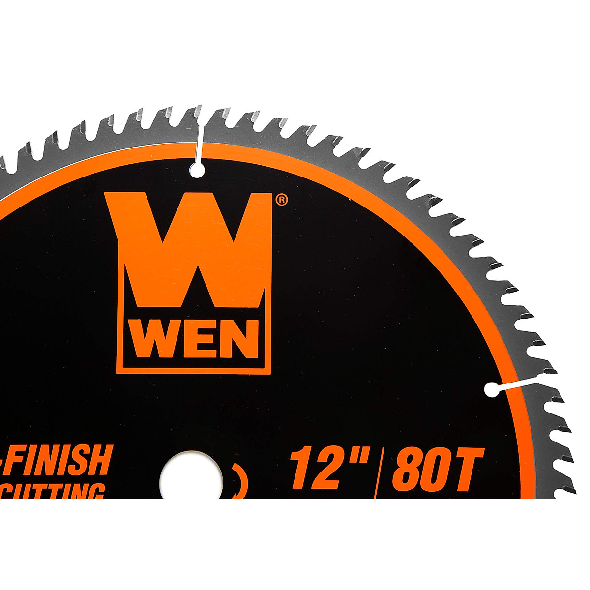 WEN BL1280 12-Inch 80-Tooth Fine-Finish Professional Woodworking Saw Blade for Miter Saws and Table Saws