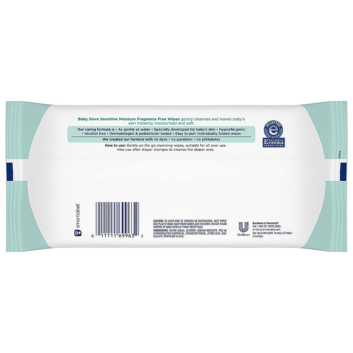 Dove Baby Wipes Sensitive Moisture 30 Count (2 Pack)