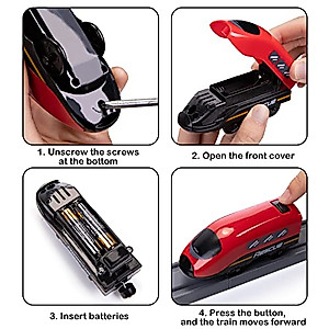 Train Sets for Boys 4-7, 66 Pcs Battery Operated Train Set with Tracks(Magnetic Connection), Compatible with Thomas, Brio, Chuggington, Gifts for 3 4 5 6 Years Old (66pcs Fire Truck)