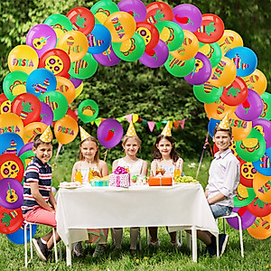45Pcs Fiesta Balloons Mexican Party Balloons Fiesta Taco Balloons Cinco De Mayo Balloons Mexican Carnivals Festivals Decoration for Mexico Fiesta, Cinco De Mayo Taco, Wedding, Birthday Party Supplies