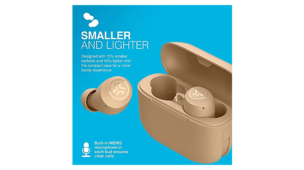 JLab GO Air Tones Earbuds - 32+H Bluetooth, Touch Control & Long ...