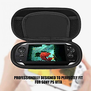 Carrying Case for Ps Vita, Protective Case for Ps Vita Console, Ps Vita Games Accessories, Hockproof Hard Portable Ps Vita Case for Travel, Built In Game Storage
