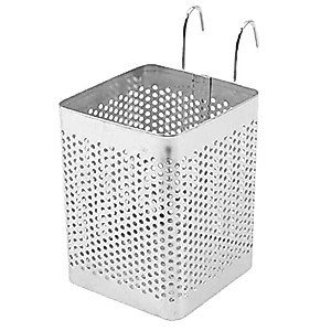 Eioflia Cutlery Draining Basket Stainless Steel Chopstick Sink Holder Spoon Storage Case Drain Chopstick Holder Sink Caddy Holder