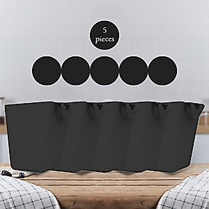 SMGSP 5 Pack Cart Hanging Cup Holder, Rolling Cart Accessories Utility cart Accessories Hanging Bins, Pencil Holder Hanging Trolley Basket, Planter Hanging Buckets for Home Kitchen (Black)