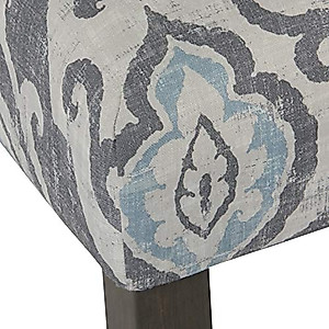 HomePop Parsons Classic Upholstered Accent Dining Chair, Set of 2, Suri Blue