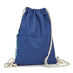 Juvale Mermaid Sequin Drawstring Backpack for Women, Reversible (12 x 16 In)