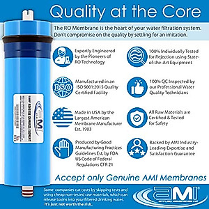300 GPD Tankless Reverse Osmosis Membrane | Tankless RO Membrane Water Filter Replacement for Reverse Osmosis Water Filtration System | 3" x 12" Universal Compatibility | Made in USA