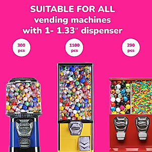 Capsule Vending Machine Translucent Pink Acorn Capsules Empty 30 pcs 1.1 inch - Gumball Machine Capsules Bulk Party Favors DIY Containers - Easter Basket Stuffers Gifts Pinata Stuffers