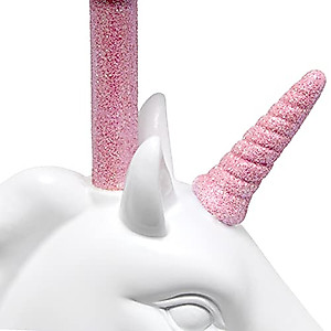 Simple Designs LT1078-PNK Sparkling Glitter Unicorn Table Lamp, Pink