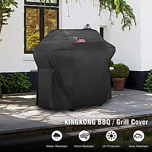 Kingkong 7106 Cover for Weber Spirit 200 and 300 Series Gas Including Grill Brush, Tongs and Thermometer