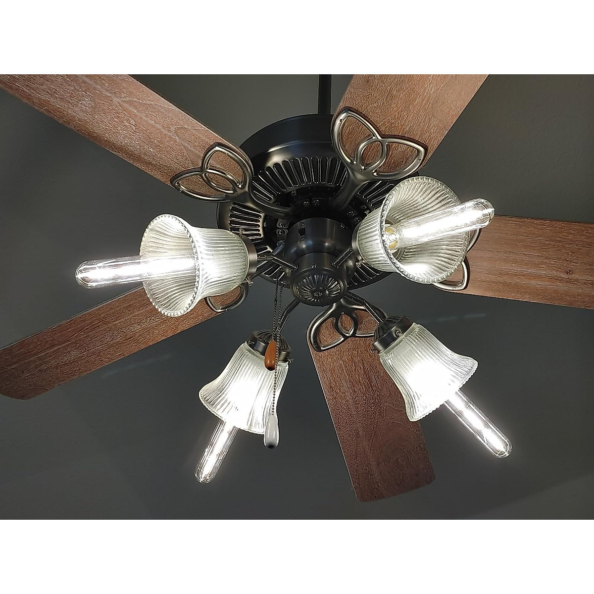 HOMOSUM T10 Led Long Bulbs,8W Dimmable Tubular Bulb,75 Watt Equivalent,E26 Edison Style Vintage LED Filament Light Bulb,3000K Soft White,8.9in(225mm),4-Pack. (8.9 Inch 4w=40w 5000k)