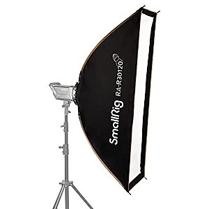 SMALLRIG Strip Softbox with Quick Release Pressing Design, 30 x 120cm (11.8" x 47.2") Bowens Mount Softbox with Beam Grid & Diffusers for Studio Lighting, RA-R30120 - 3931