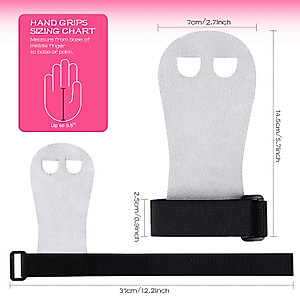 TOBWOLF 2 Pairs Gymnastics Grips, Grips for Gymnastics, Gymnastics Hand Grips, Gymnastic Palm Hand Grips Protectors, Gymnastics Equipment Grips for Girls Youth - Black + Pink