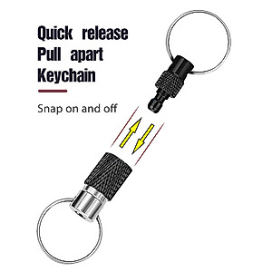 Oythiem Quick Release Keychain Keyring for Men, Women - Detachable Keychain Key Ring Quick Release for Easy Access to Your Keys, Pull Apart Key Chain Double Key Ring for Bag, Belt (2 Packs)
