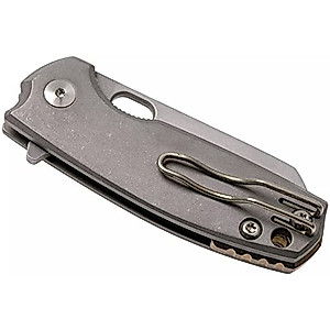 FOX Knives Baby Core Folding Pocket Knife, M390 Super Steel Blade, Carbon Fiber, Micarta, or Titanium Handle Options, Designed by Jesper Voxnæs, Made in Italy (Titanium)