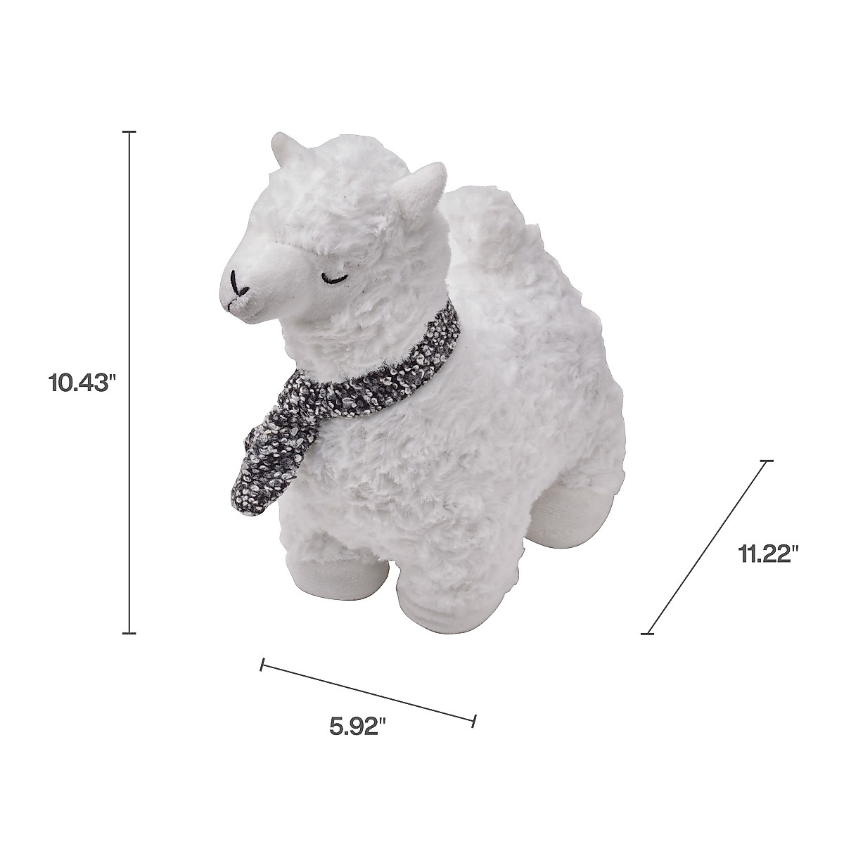 Elements 5.91x11.22x10.43 Inch White Llama Weighted Fabric Door Stopper