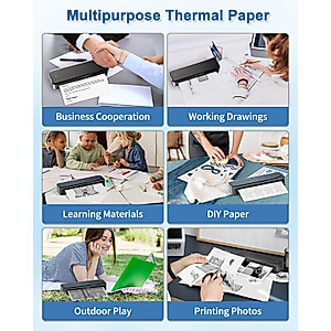 US Letter Thermal Paper - 8.5” x 11” Quick-Dry Letter Paper, Compatible with Phomemo M08F-Letter M832 M831 M833 M834 M835 Q301 Q302 & Brother-Letter Thermal Printer for Documents Contracts, 200 Sheets