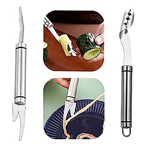 AGRICUE 2 Pcs Shrimp Deveiner Tool Multipurpose Shrimp Line Knife Prawn Peelers Kitchen Tool
