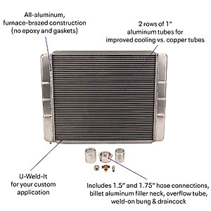 U-Weld-It Custom Aluminum Radiator Kit, 26 x 19 Inch