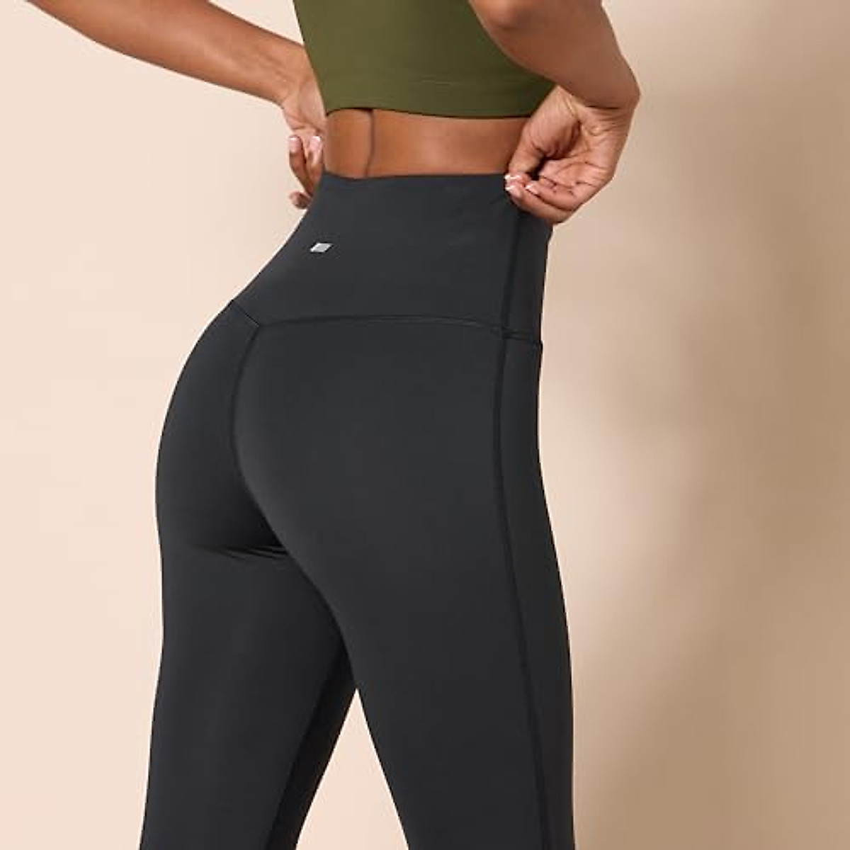 Amazon Essentials Workout Leggings for Women, High-Rise Active Sculpt Athleisure, Available in Plus Size, Black, Large