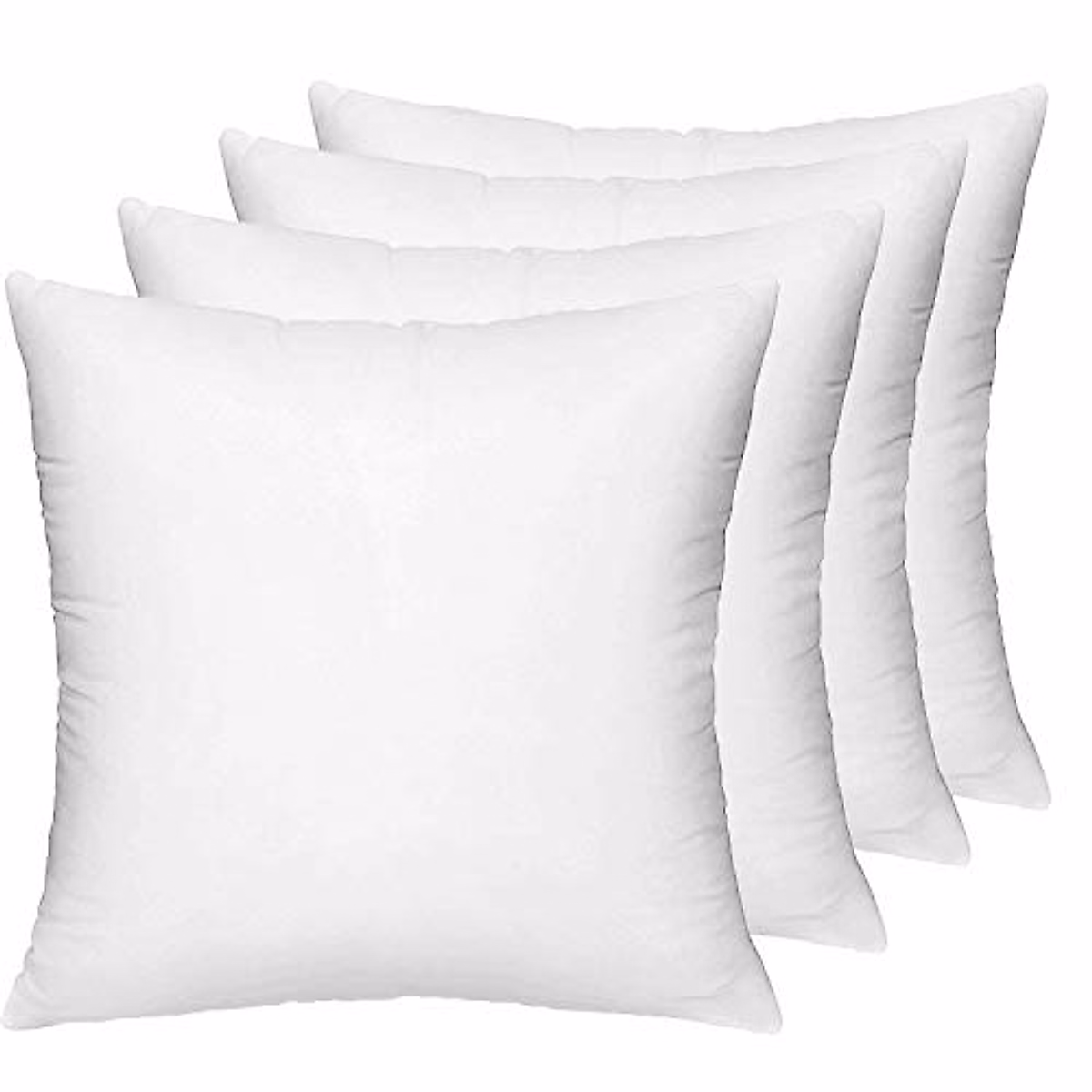 HIPPIH 18x18 Pillow Insert Set of 4, Decorative Euro Square Throw Pillow Inserts for Couch, Sofa, Bed