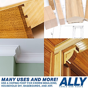 Ally Tools Coping Foot (2 Sets) for Jigsaw Attachment, Compatible with Most jigsaws, Allows Jigsaw to Bevel, Turn, and Pitch The Blade Without The Need for jigs or templates - Ideal for Contractors